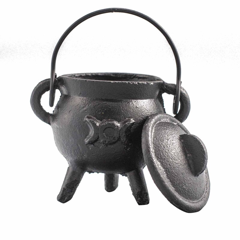 Caldero de Hierro Fundido con Triple Luna 6x10cm - CALDEROS Y CUENC...