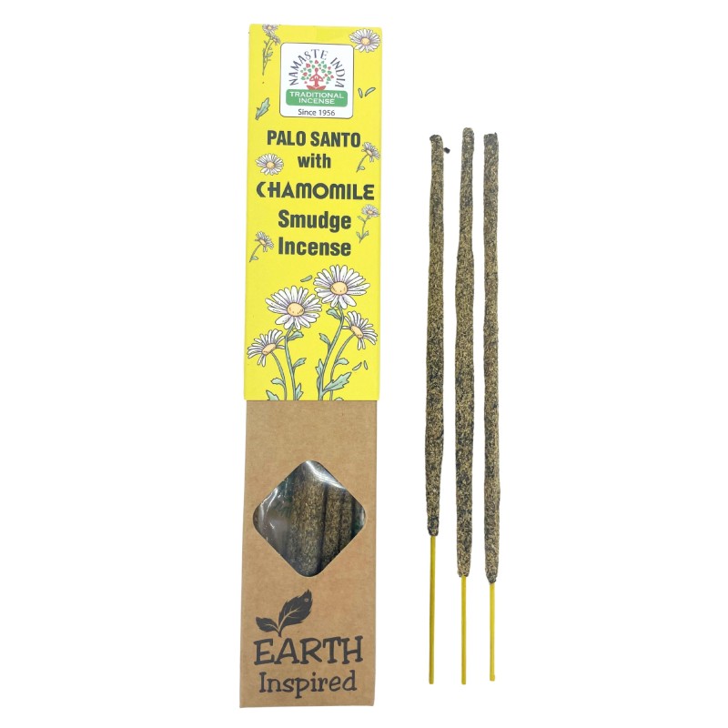 Incienso Natural de Palo Santo y Manzanilla NAMASTE INDIA Earth Ins...